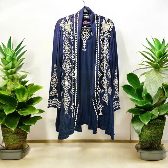 Johnny Was | Sweaters | Johnny Was Tulia Embroidered Boho Openfront ...